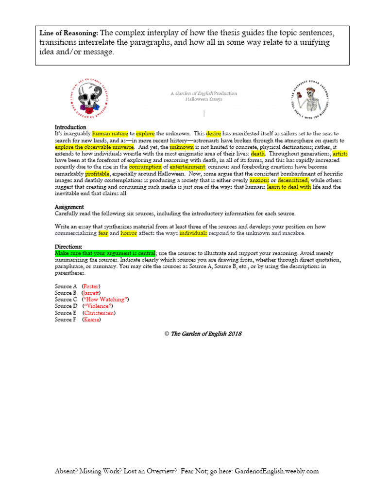 Ap Lang 2 | PDF | Reason | Fear