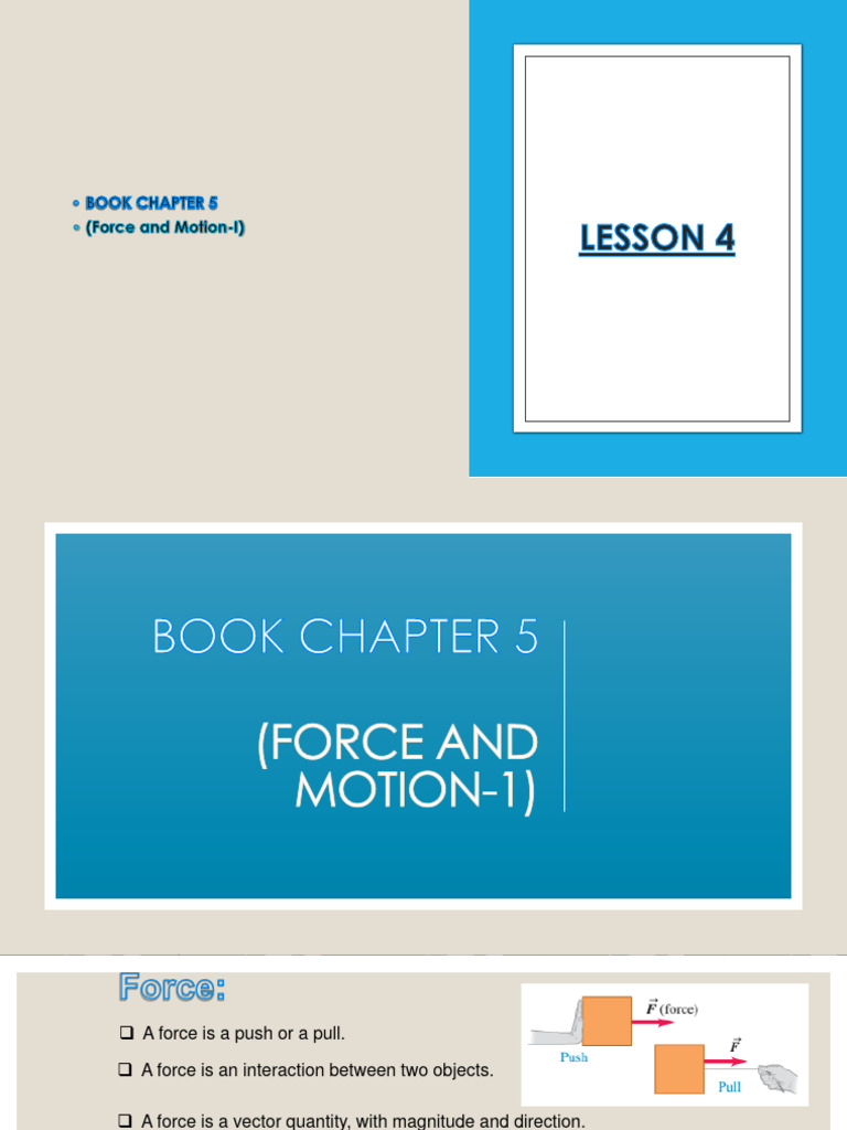 Physics 1 - LESSON 4 (Mid - Summer 23) | PDF | Force | Tension (Physics)