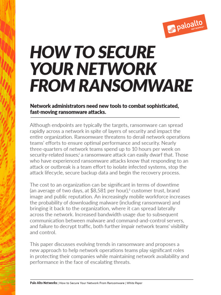 How to Secure Your Network From Ransomware | PDF | Ransomware | Malware