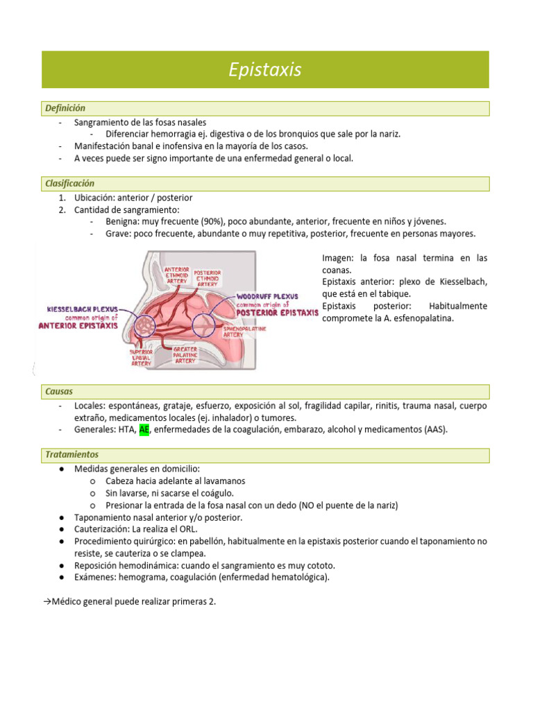 TCP Otorrino Epistaxis | PDF | Rinología | Otorrinolaringología