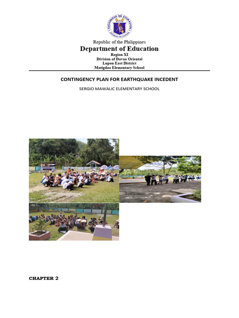 Draft Contingency Plan For Earthquake Incident Response - SERGIO ...