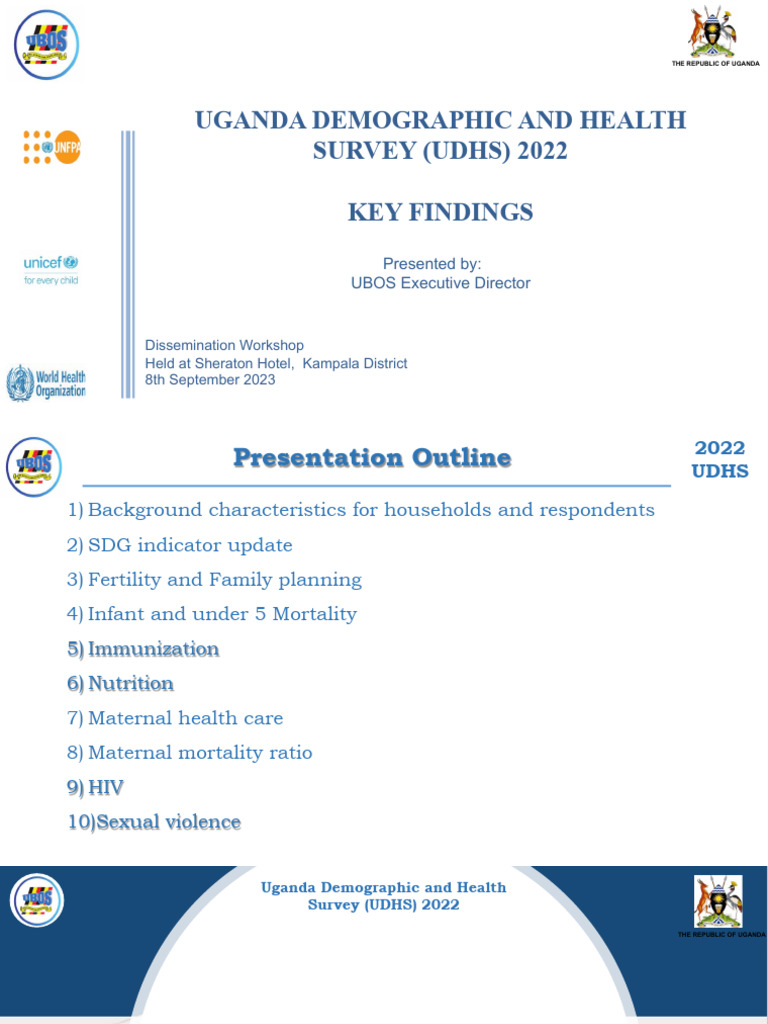 UDHS 2022 Presentation Final | PDF | Family Planning | Birth Control