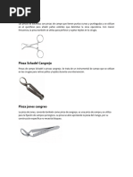 Tipos y funciones de pinzas quirúrgicas | PDF | Cirugía