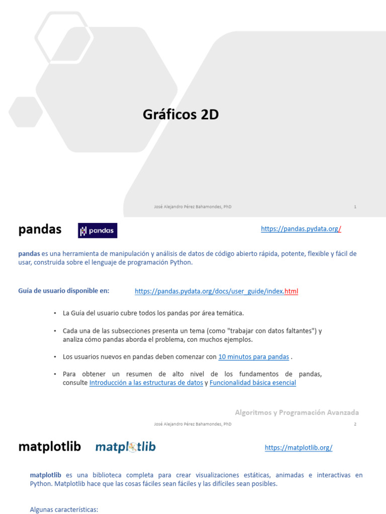 Guía de Visualización y Análisis en Python | PDF | Software | Informática