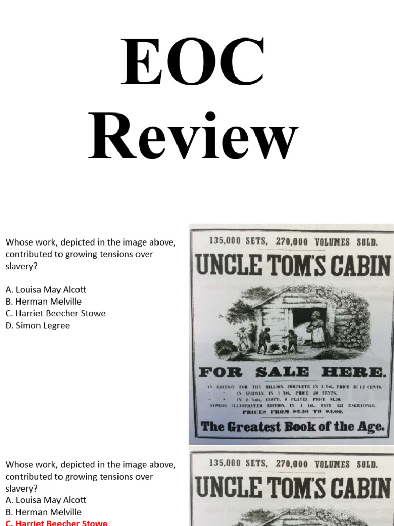 My EOC Practice With Answers | PDF | New Deal | Slavery In The United ...
