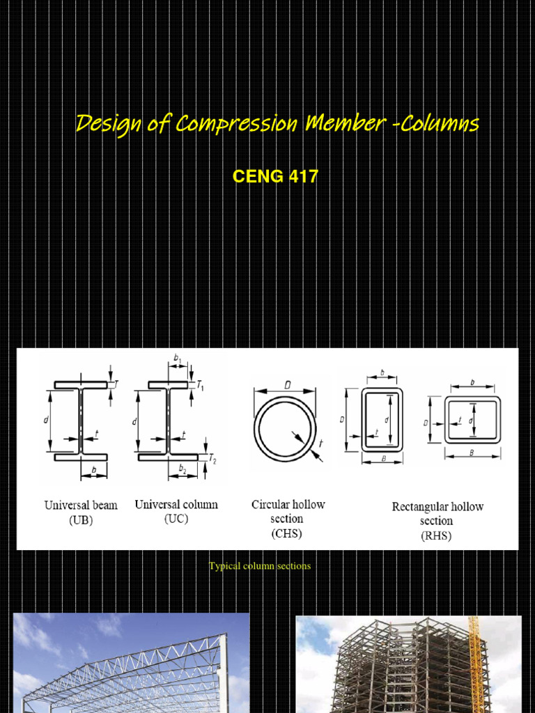 4b-Design of Compression Member - Column Sept 2023 | PDF | Buckling | Civil Engineering