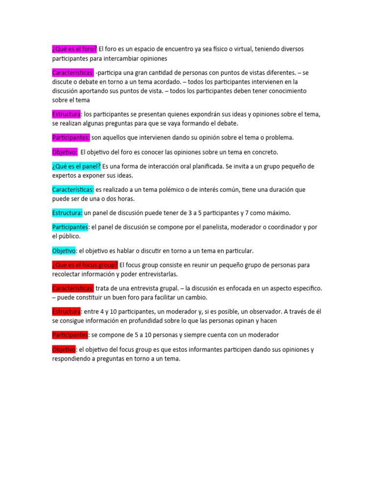 Qué es el foro | PDF