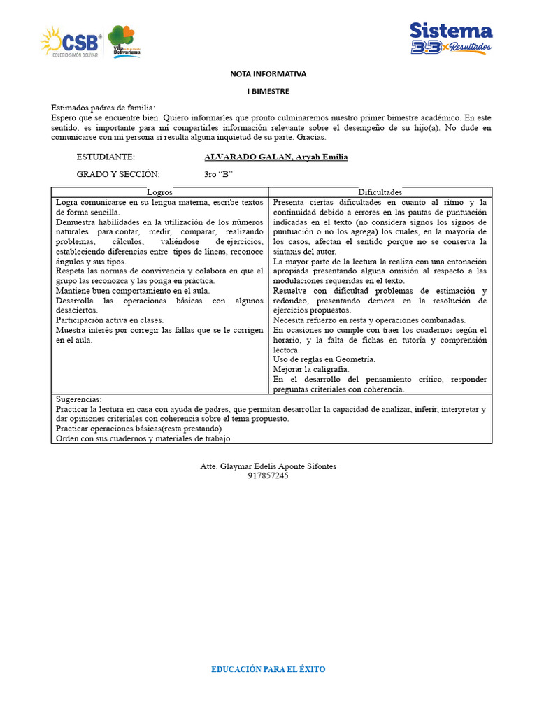 Nota Informativa Aryah | PDF | Comunicación humana | Ciencia cognitiva