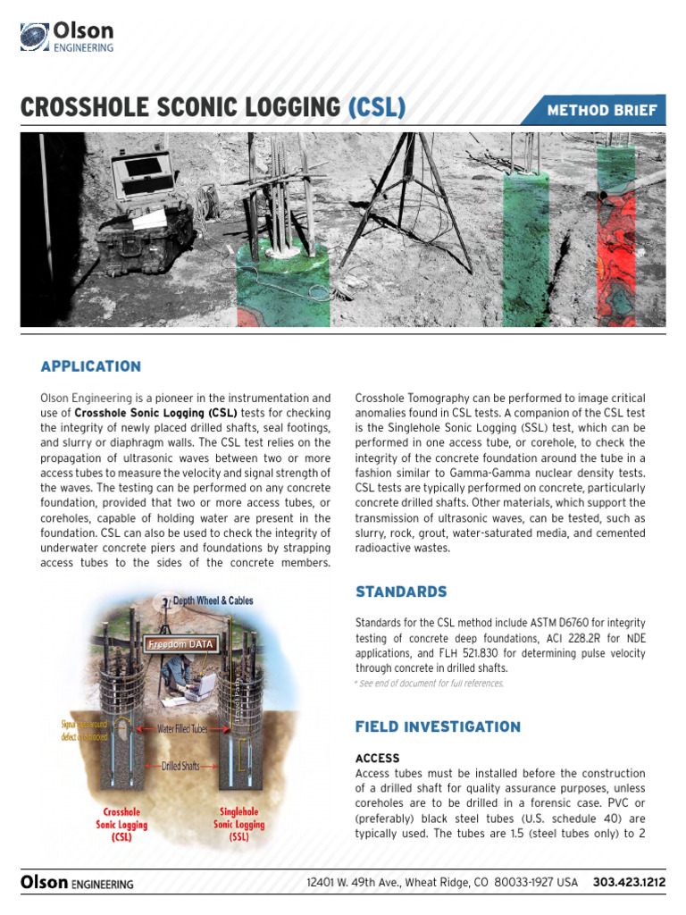 CSL Testing for Concrete Integrity | PDF | Concrete