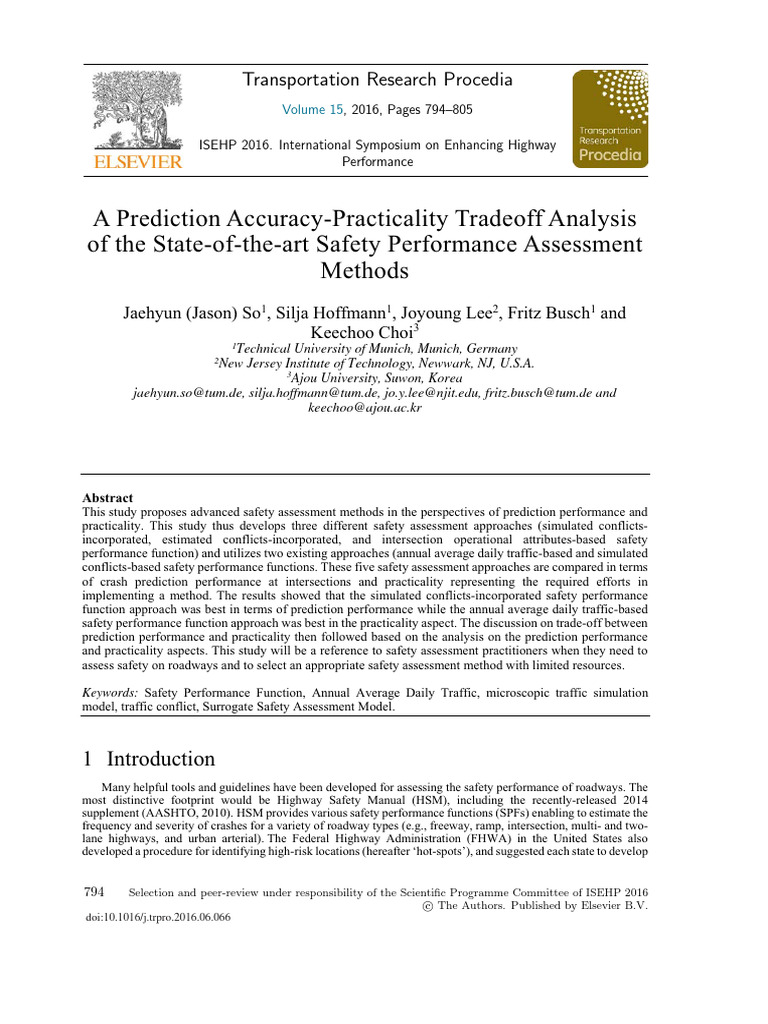 Safety Performance Assessment Methods | PDF | Scholarly Communication