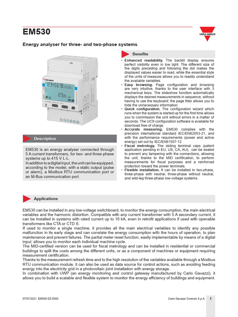 Em530 DS Eng | PDF | Power (Physics) | Manufactured Goods