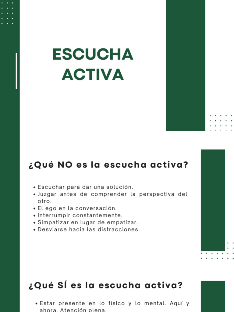 Escucha Activa | PDF | Comunicación | Empatía