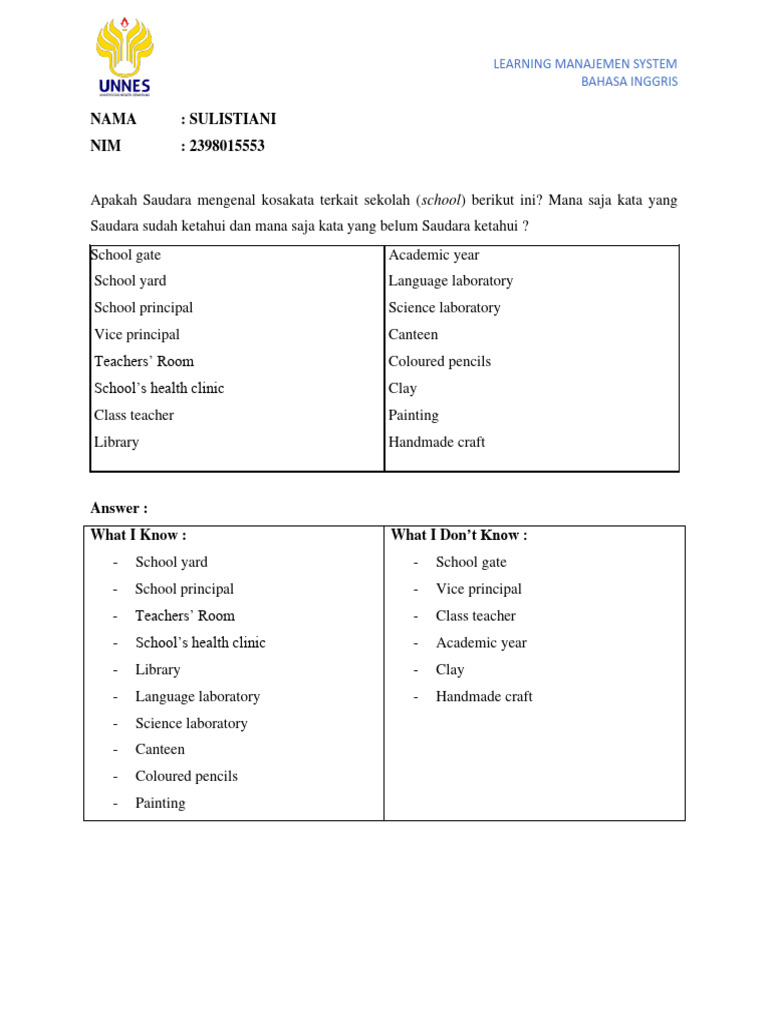 SULISTIANI - Mulai Diri Pertanyaan T3-2 2 | PDF