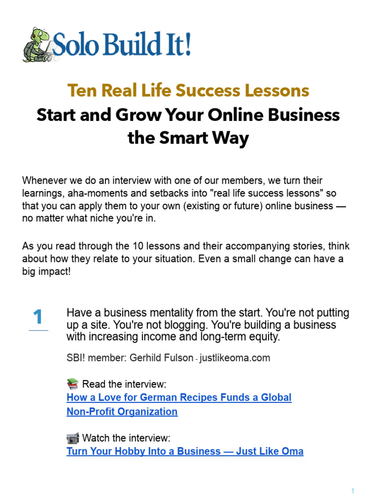 Real Life Success Lessons | PDF