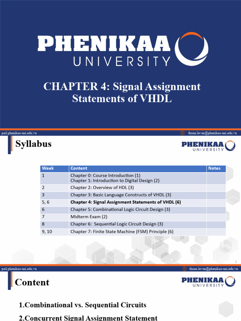 Chapter 4 Signal Assignment Statements of VHDL | PDF | Vhdl | Computing