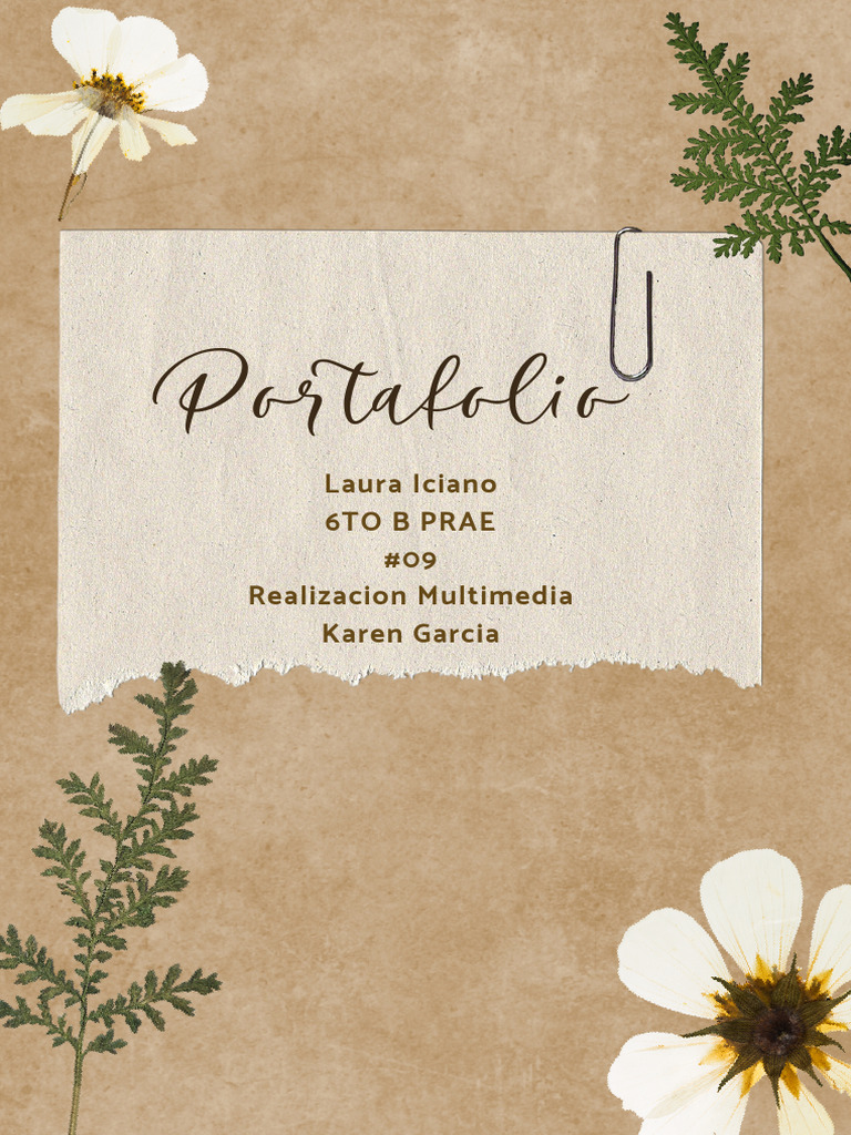 Brown Aesthetic Paper Texture Portfolio Cover Document Pdf 