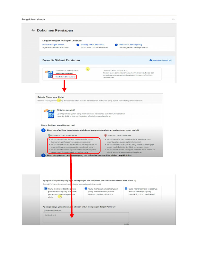 Pemantauan Kinerja (Isi Dokumen Persiapan) | PDF