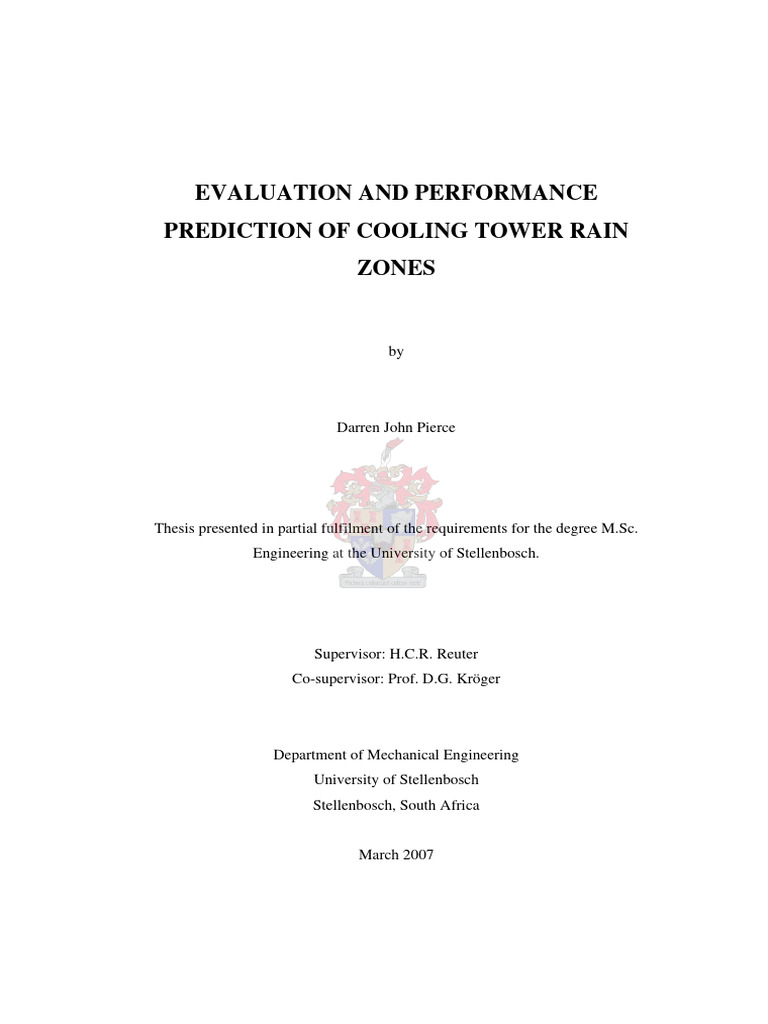 Performance Cooling Tower | Download Free PDF | Computational Fluid Dynamics | Drag (Physics)