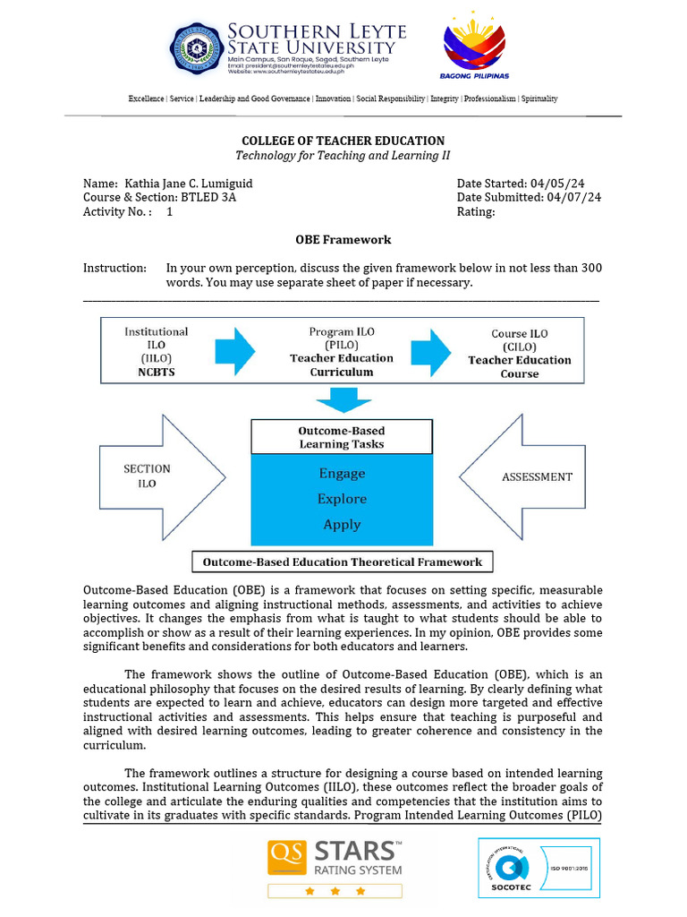 TTL 2 Activity 1 - Lumiguid | PDF | Pedagogy | Liberal Arts Education
