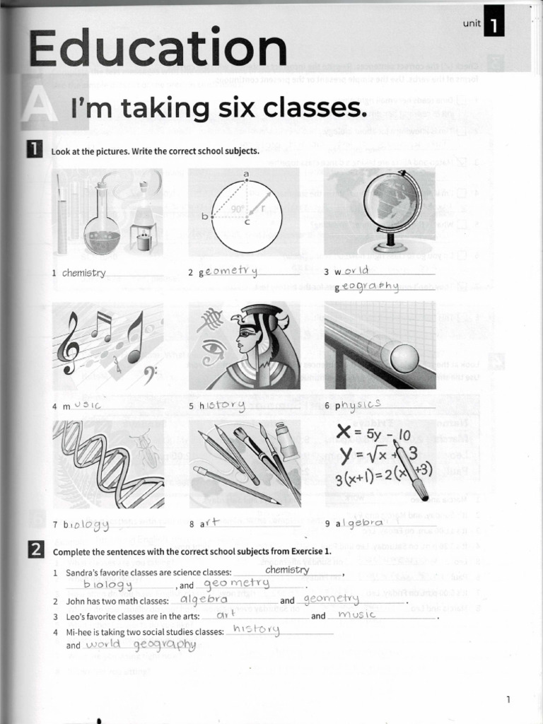 Workbook Unit 1 | PDF