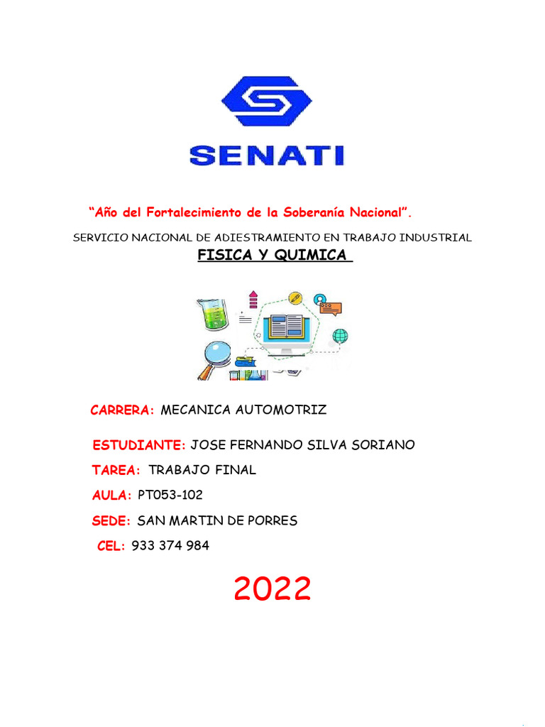 Trabajo Final Quimica y Fisica | PDF | Fuerza | Física