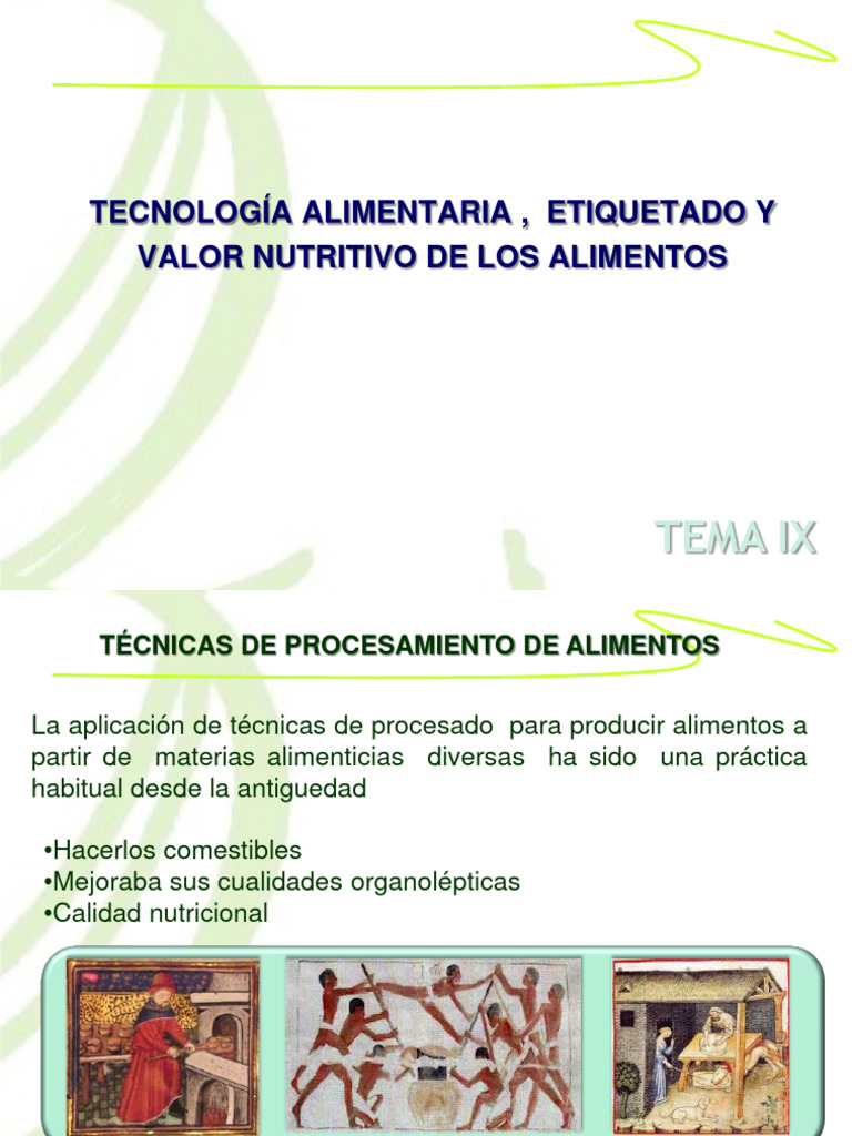TEMA IX | PDF | Alimentos | Nutrición