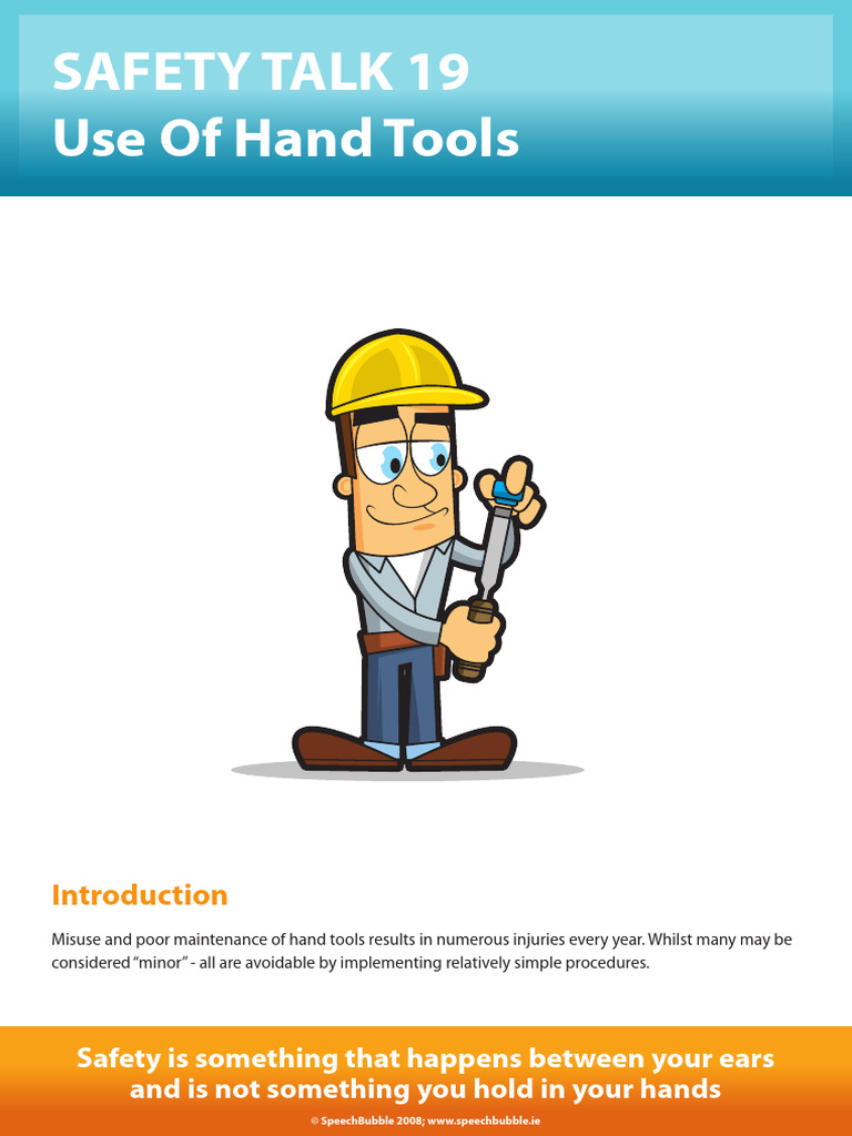 TALK 19 Use of Hand Tools | PDF | Tools | Manufactured Goods