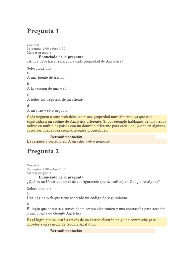 Google Analytics Individual Qualification - IEP - Evaluación 2 | PDF | Red mundial | Internet y web