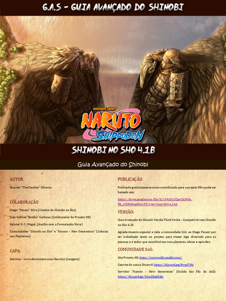 Naruto Shinobi No Sho - Guia Avancado Do Shinobi Final - 4.1b | PDF ...