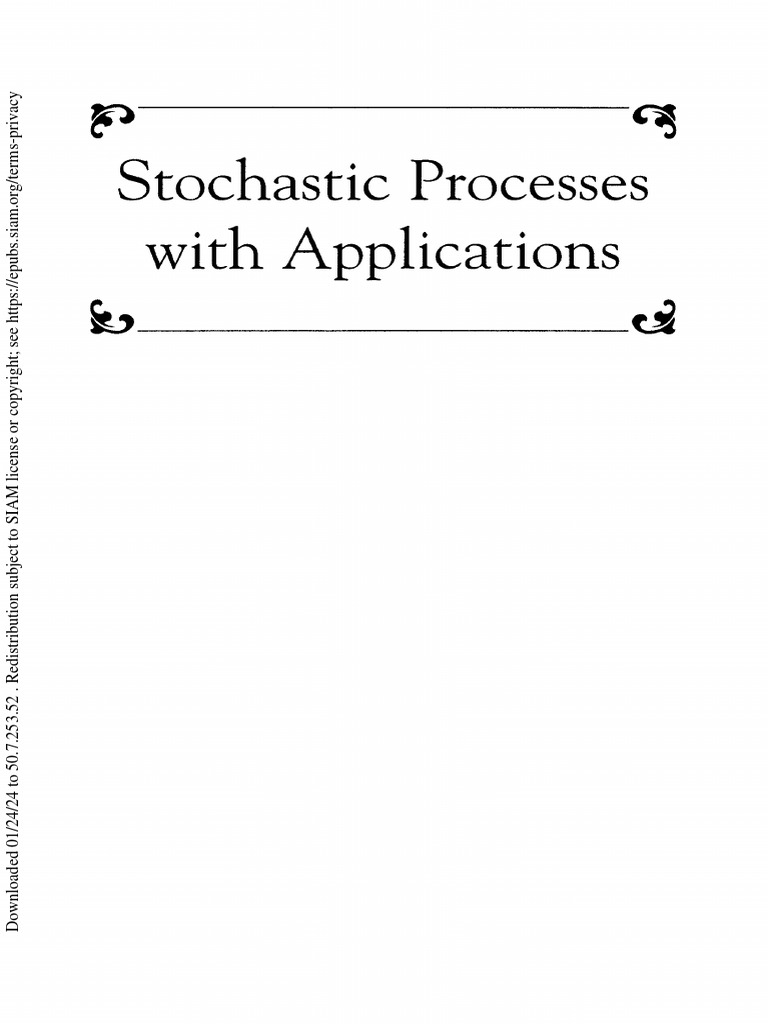 Stochastic Processes With Applications | PDF | Markov Chain ...