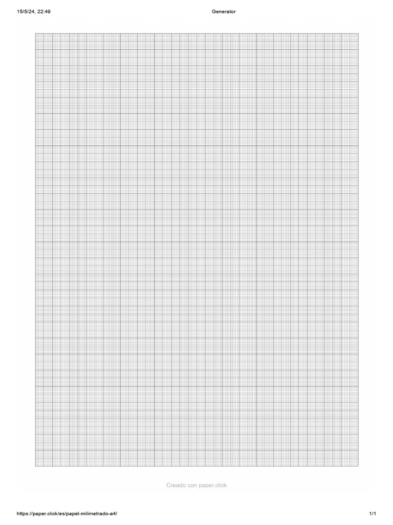 Papel milimetrado A4 para imprimir | PDF
