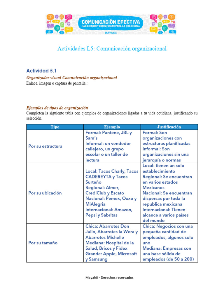 CE B2L5 Comunicacion Organizacional | PDF