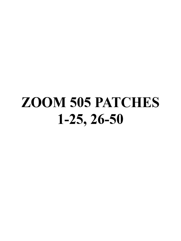 Zoom 505 Patch Descriptions 1-50 | PDF | Guitars | Irish Musical ...
