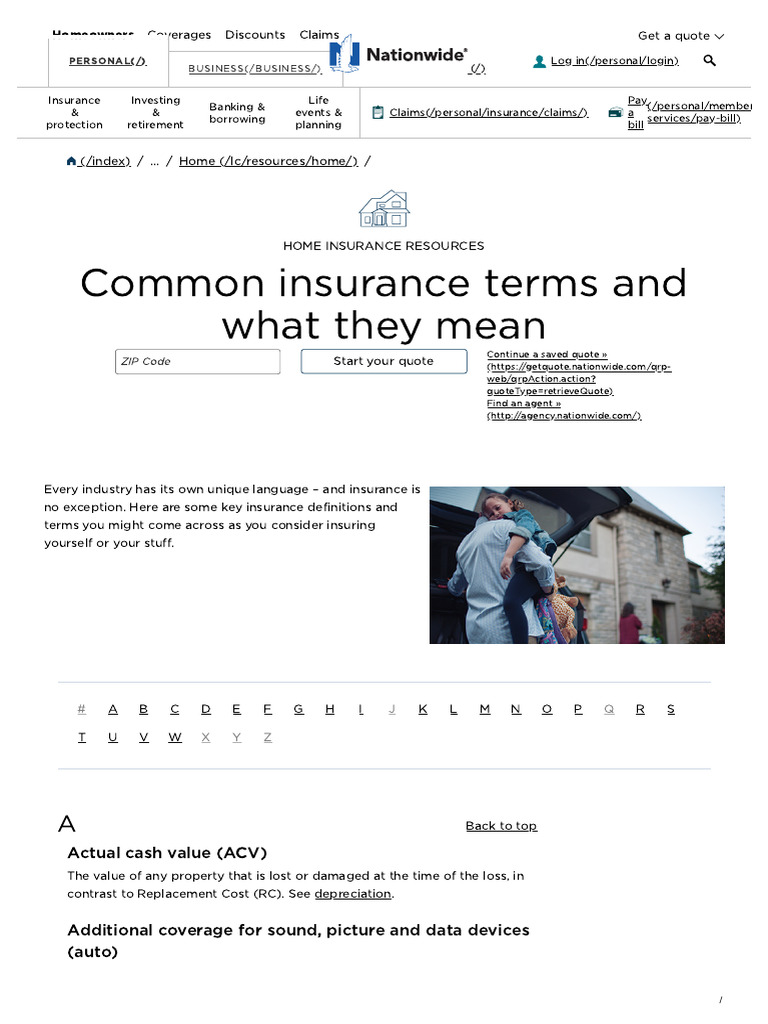 Key Insurance Terms Explained | PDF | Vehicle Insurance | Insurance