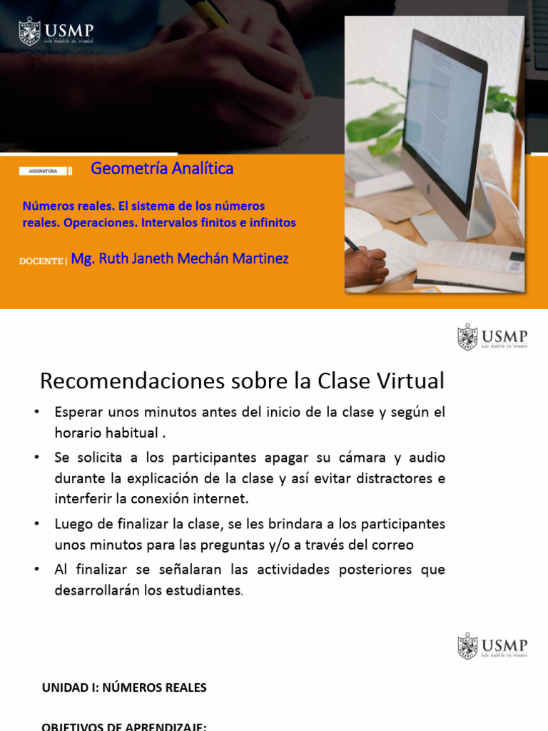SESSION 1 - Diapositiva #1 Números Reales. Intervalos Finitos e ...