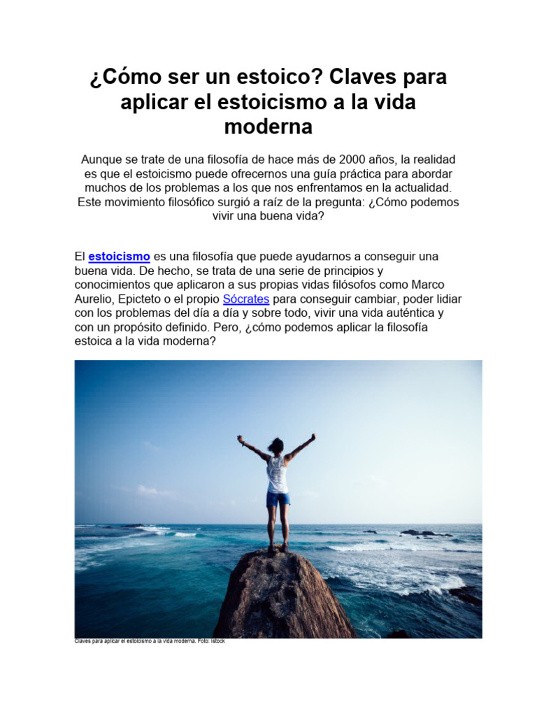 Cómo ser un estoico claves aplicarlo vida moderna (DECIMO) | PDF | Estoicismo | Virtud
