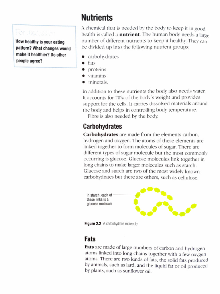 A Healthy Diet Notes | PDF | Carbohydrates | Foods