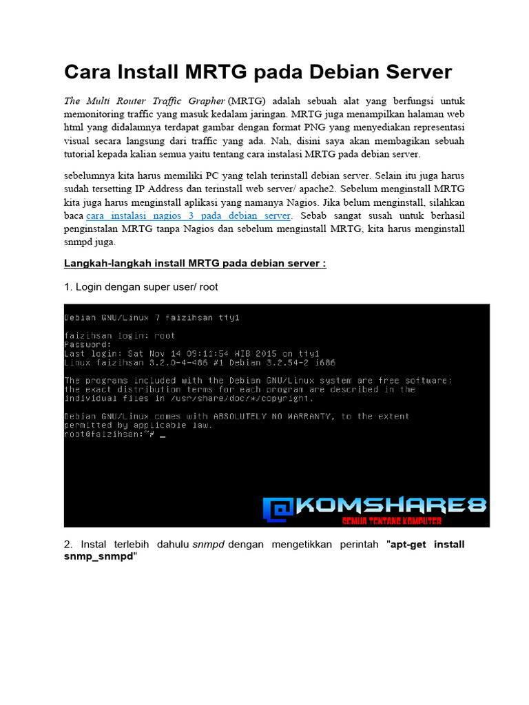 Cara Install MRTG Pada Debian Server | PDF