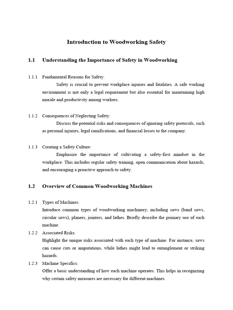 Introduction To Woodworking Safety | Download Free PDF | Safety ...