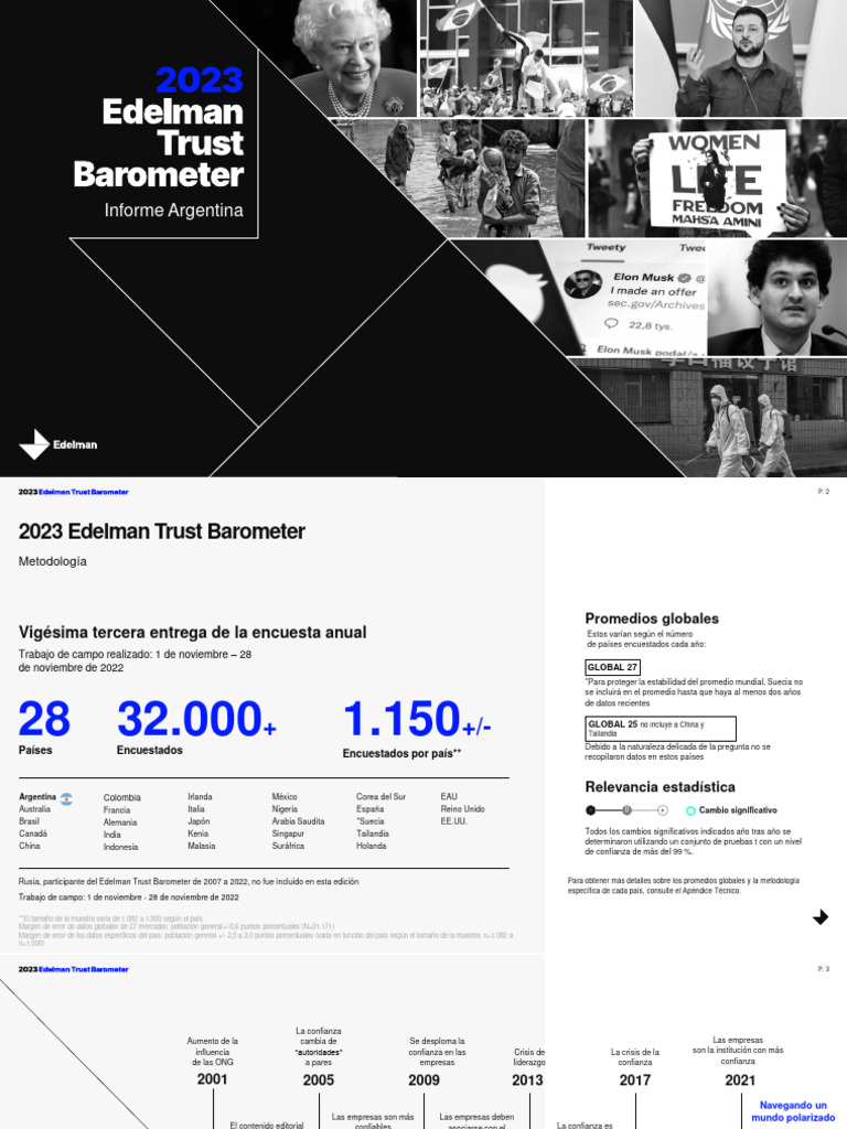 Edelman Trust Barometer - Argentina Report - 2023 | PDF | Margen de ...