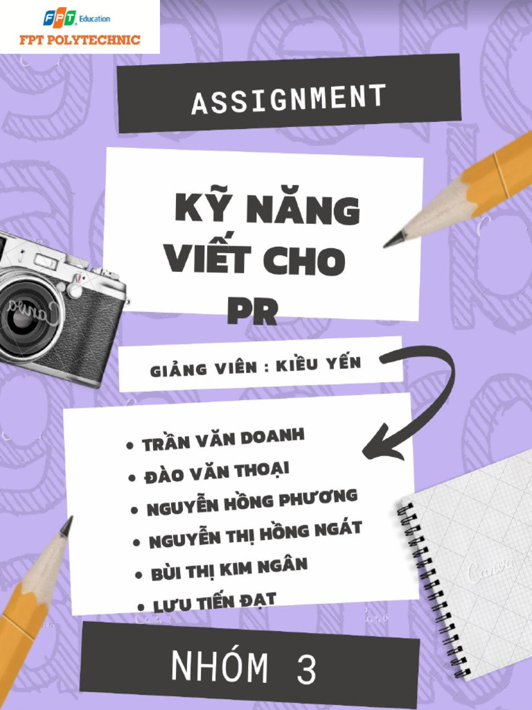 PRE203 Nhóm 3 ASM Y1234. HOÀN THIỆN | PDF