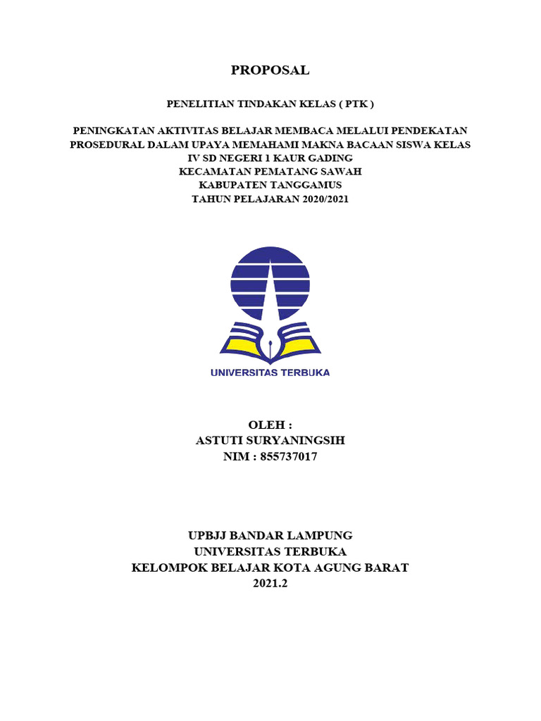 Proposal PTK Aryana | PDF