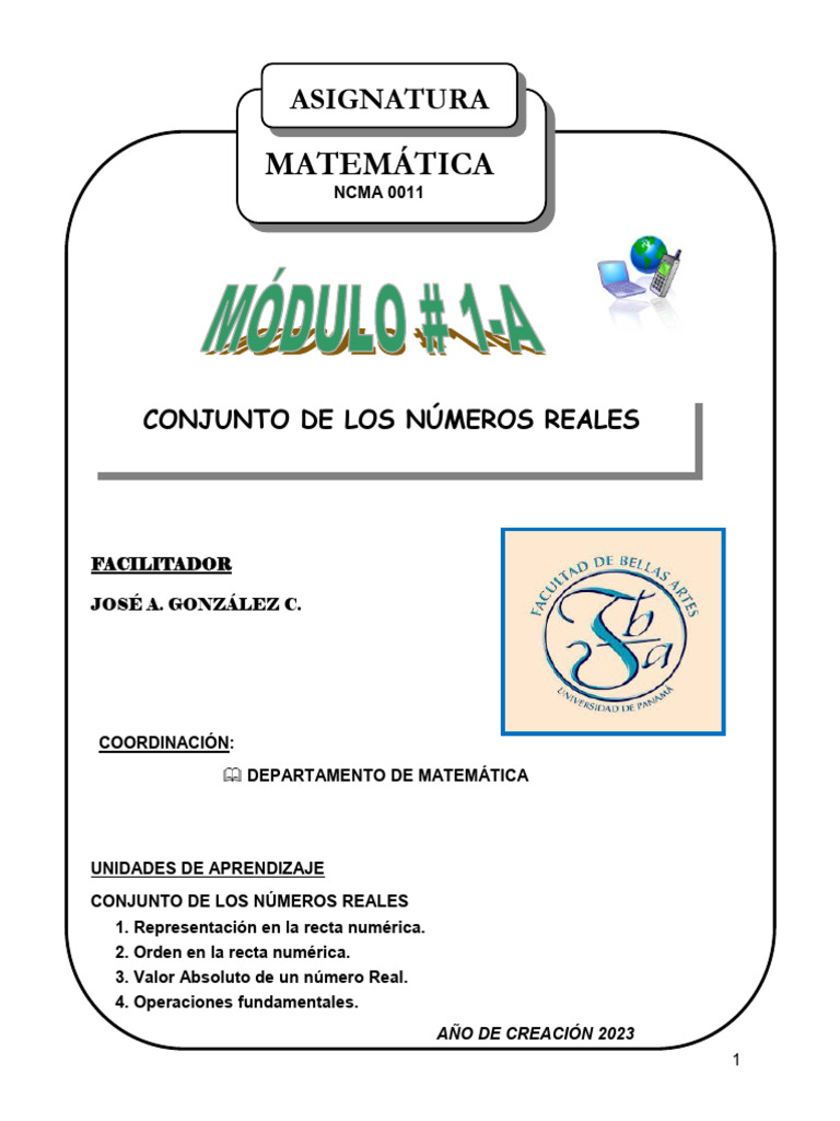 Modulo de Números Reales MAT0011 | PDF | Números | Número Real Modulo de Números Reales MAT0011 | PDF | Números | Número Real