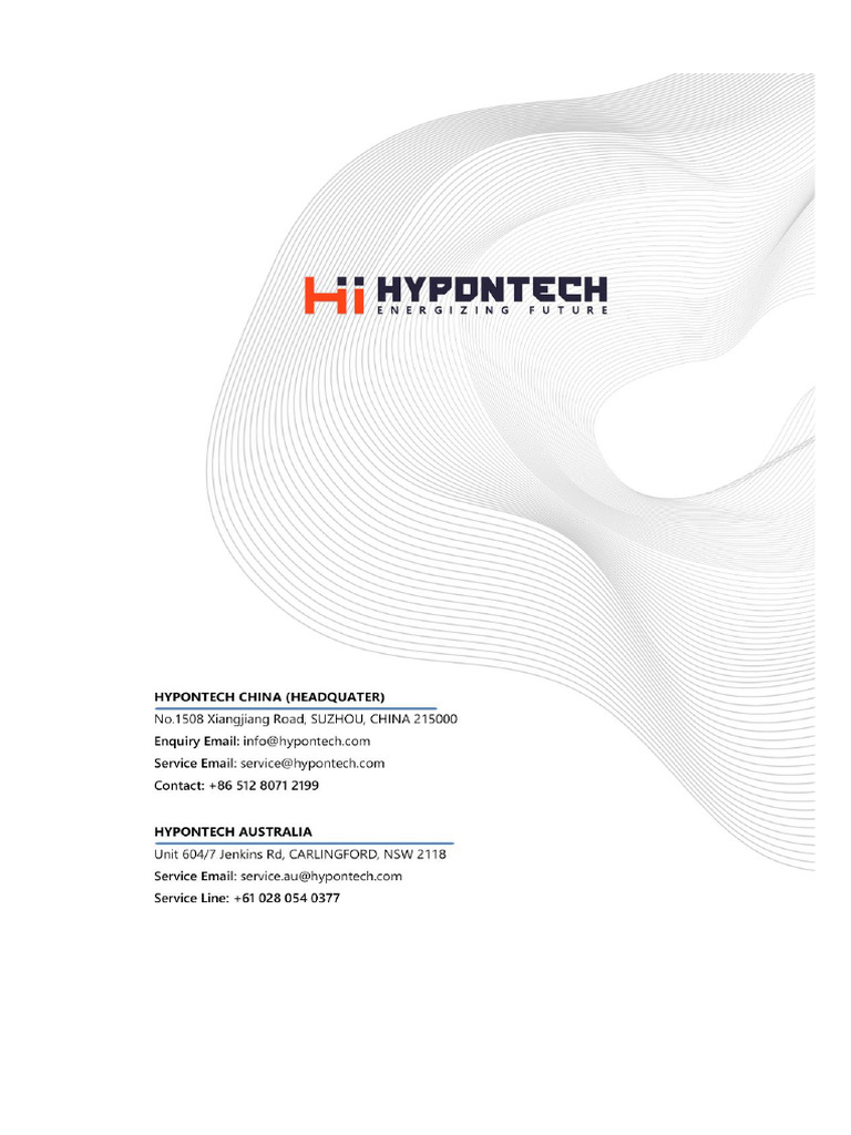 (En) Manuel D Utilisation HYPONTECH (HPK) | PDF | Electric Power Transmission | Power Inverter