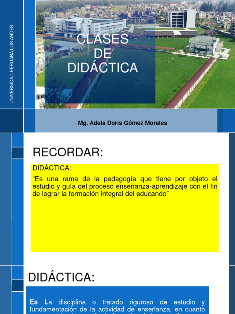 Clase 2a-Clases de Didáctica | PDF | Enseñando | Aprendizaje