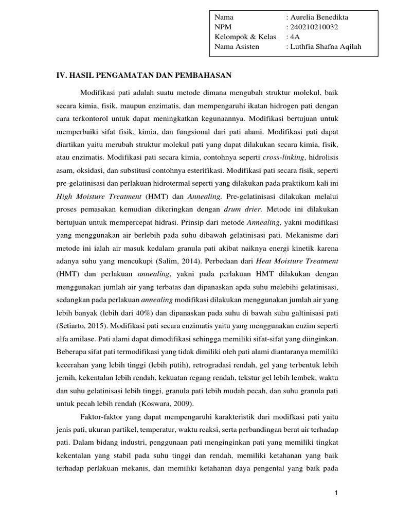 2 Patpung - Modifikasi Fisik Pati Dengan Heat Moisture Treatment ...