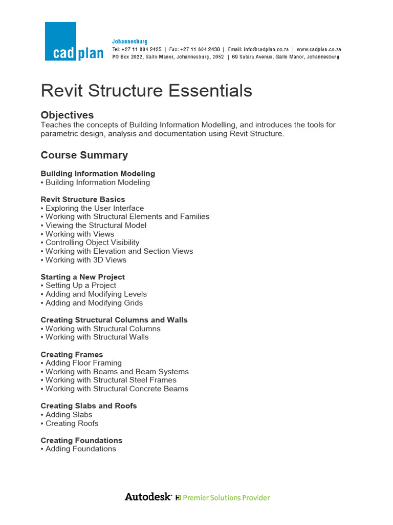 Revit Structure Essentials PDF | PDF | Art | Computers