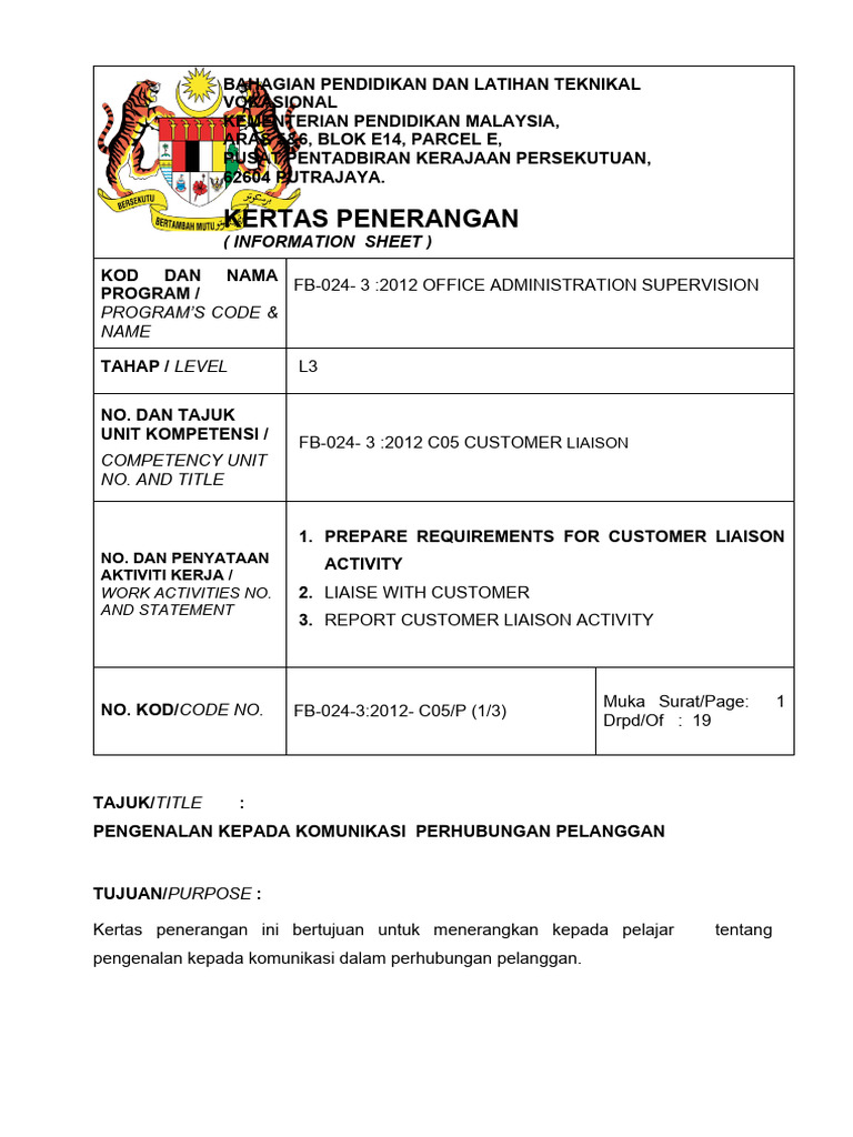 Kertas Penerangan C05 Cu1 | PDF