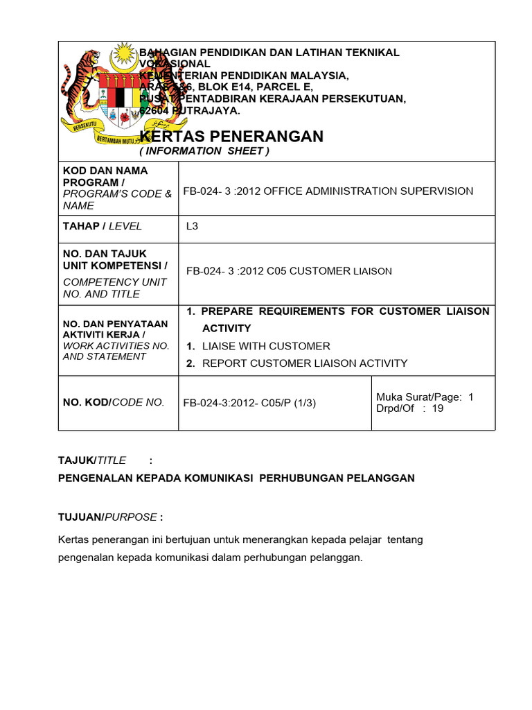 Kertas Penerangan C05 Cu1 - Ikut DPSK (Pilihan) | PDF | Karier & Perkembangan | Ilmu Sosial