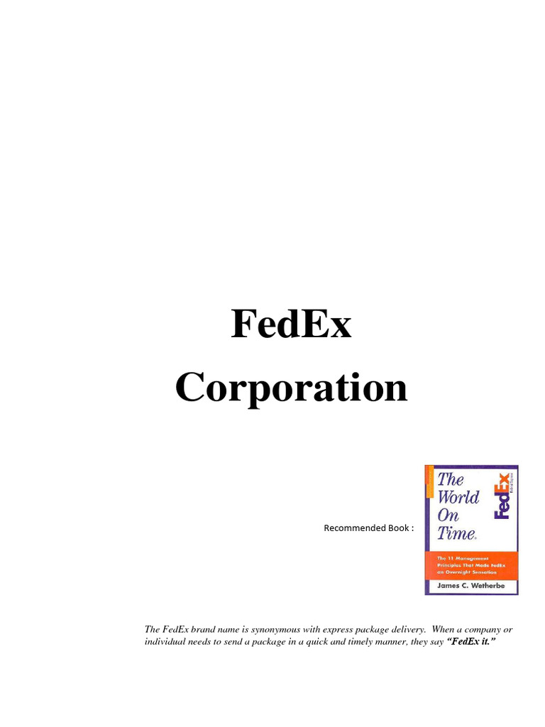 Lean Transportation Strategy - FedEx | PDF | Lean Manufacturing | Logistics